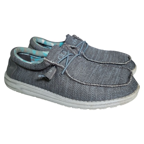 Hey Dude | Shoes | Hey Dude Wally Sox Shoes Mens Size 8 Charcoal Casual ...